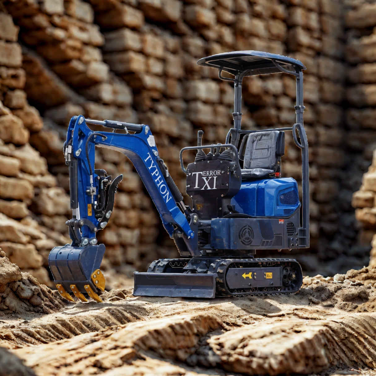 TYPHON TERROR XI STORM Mini Excavator – 1.1 Ton, Boom Swing – New ...